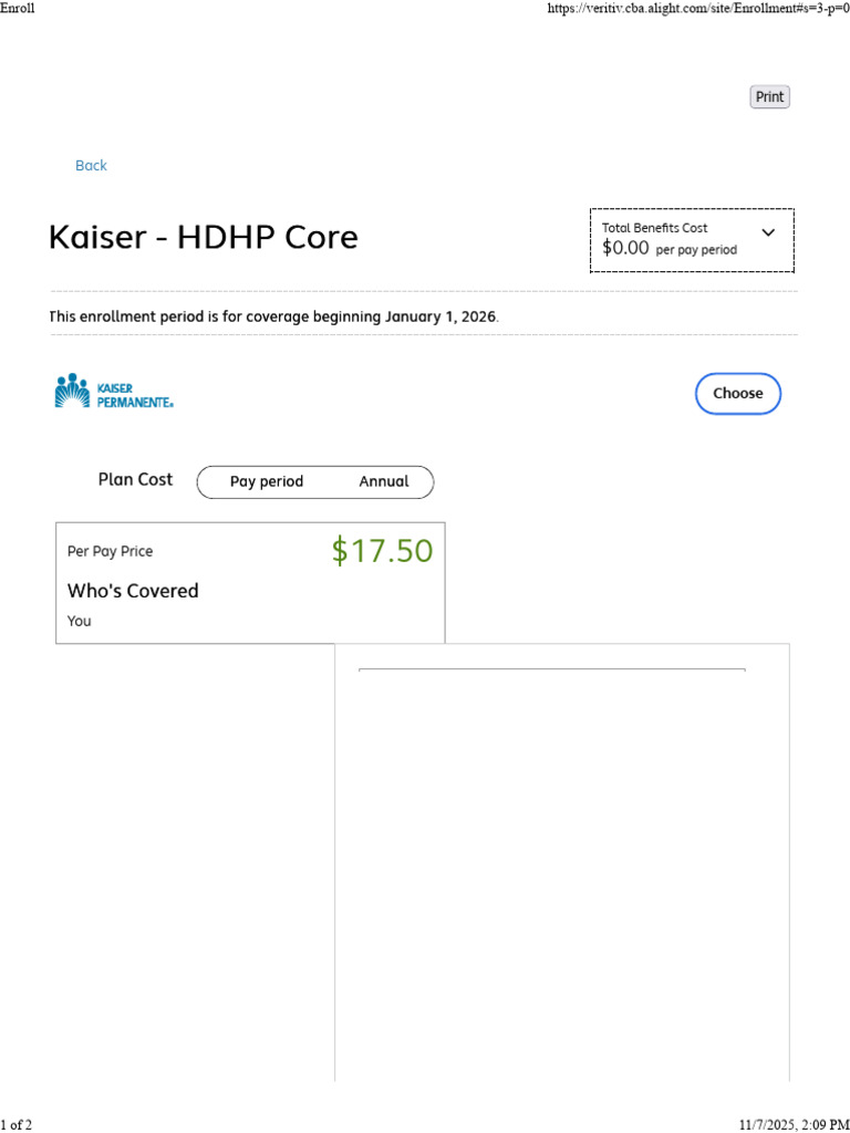 Kaiser - HDHP Core | PDF | Prescription Drugs | Health Policy