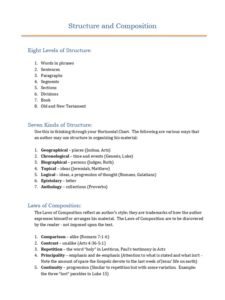 Structure and Composition | PDF | Jesus | Acts Of The Apostles