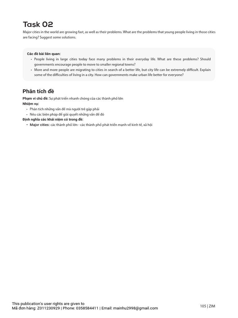 Big cities-Problem and solution essay | PDF