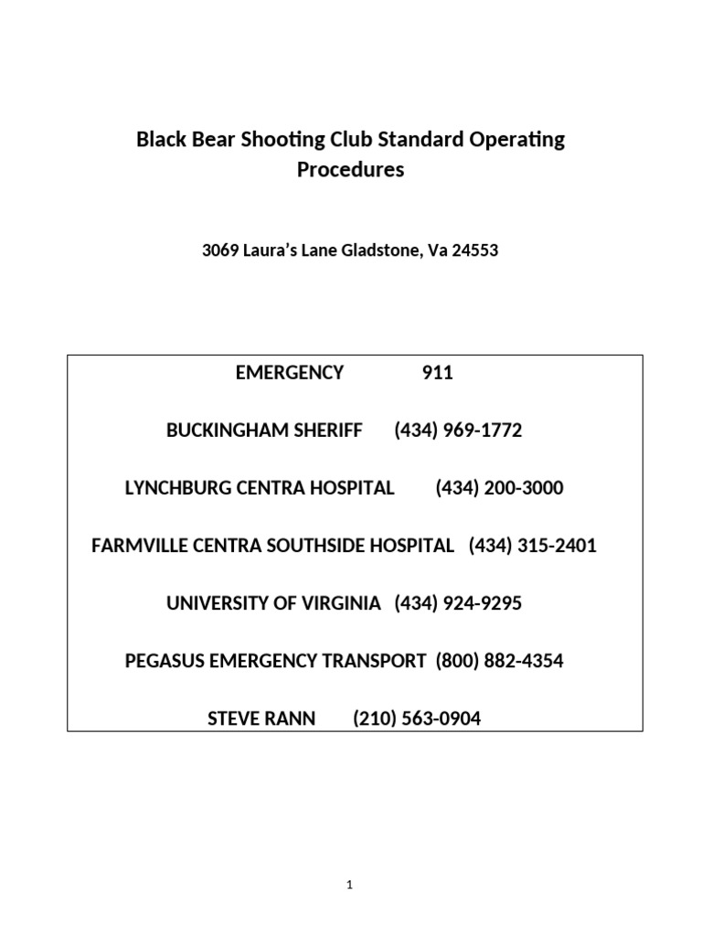 BBSC Rules - Standard Operating Procedures Long | PDF | Firearms | Gun Barrel