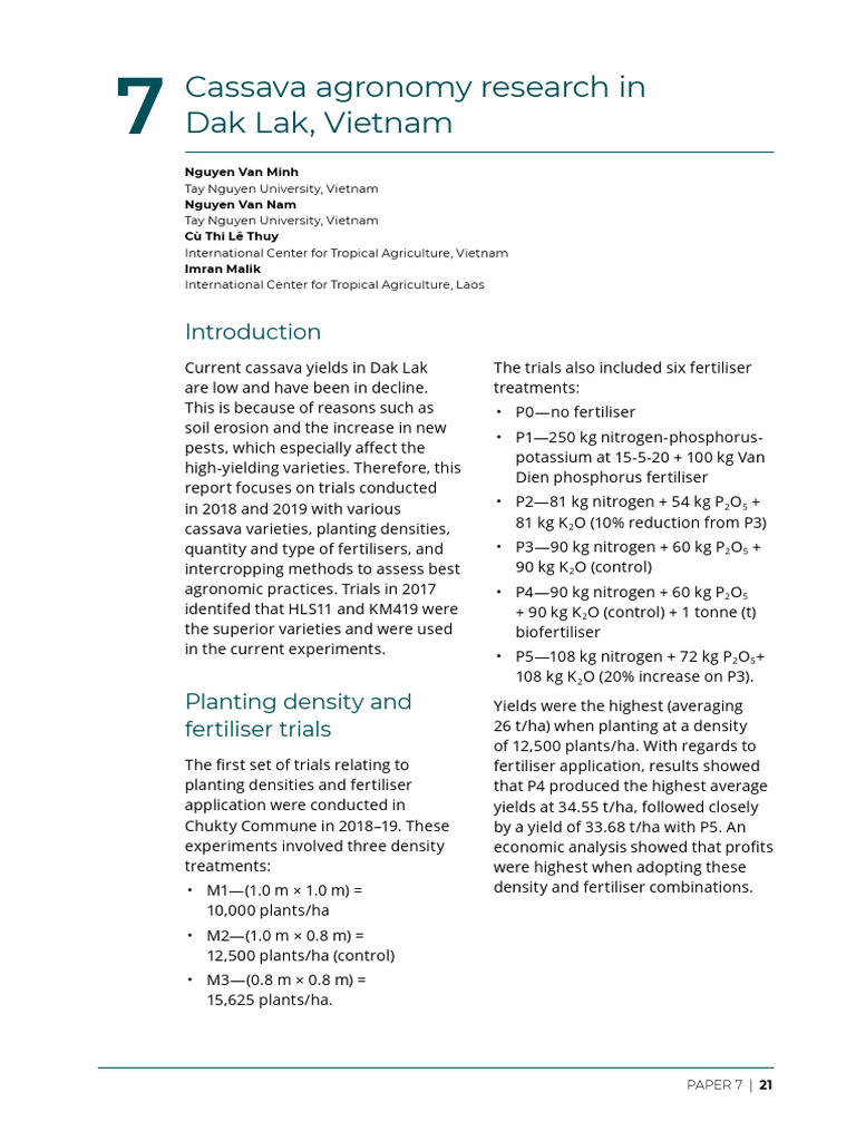 Cassava Value Chains and Livelihoods in South-East Asia | PDF ...