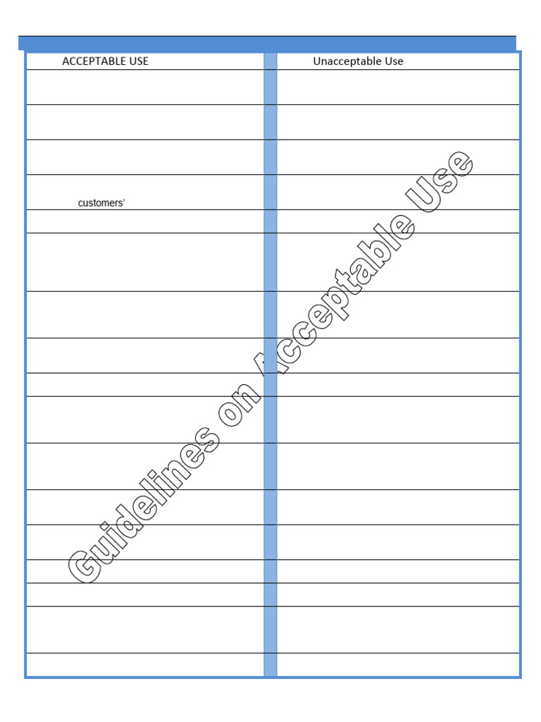 Acceptable Use Guidelines for Information Security | PDF | Computer ...