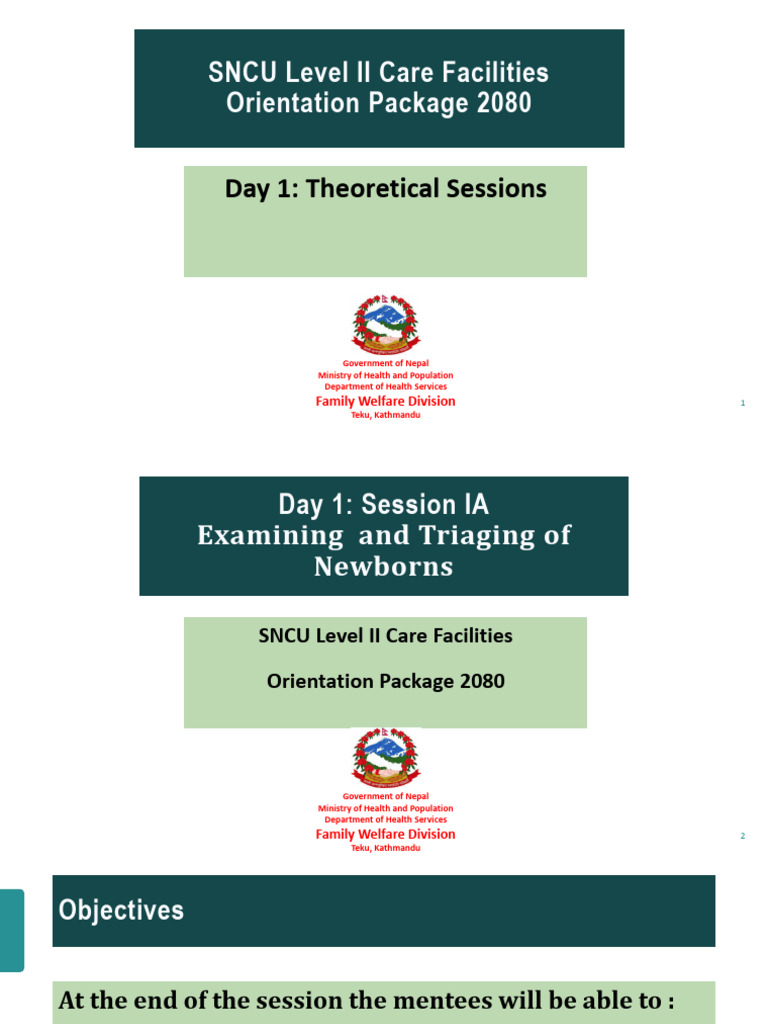 SNCU Level II Newborn Care Training | PDF | Sepsis | Childbirth