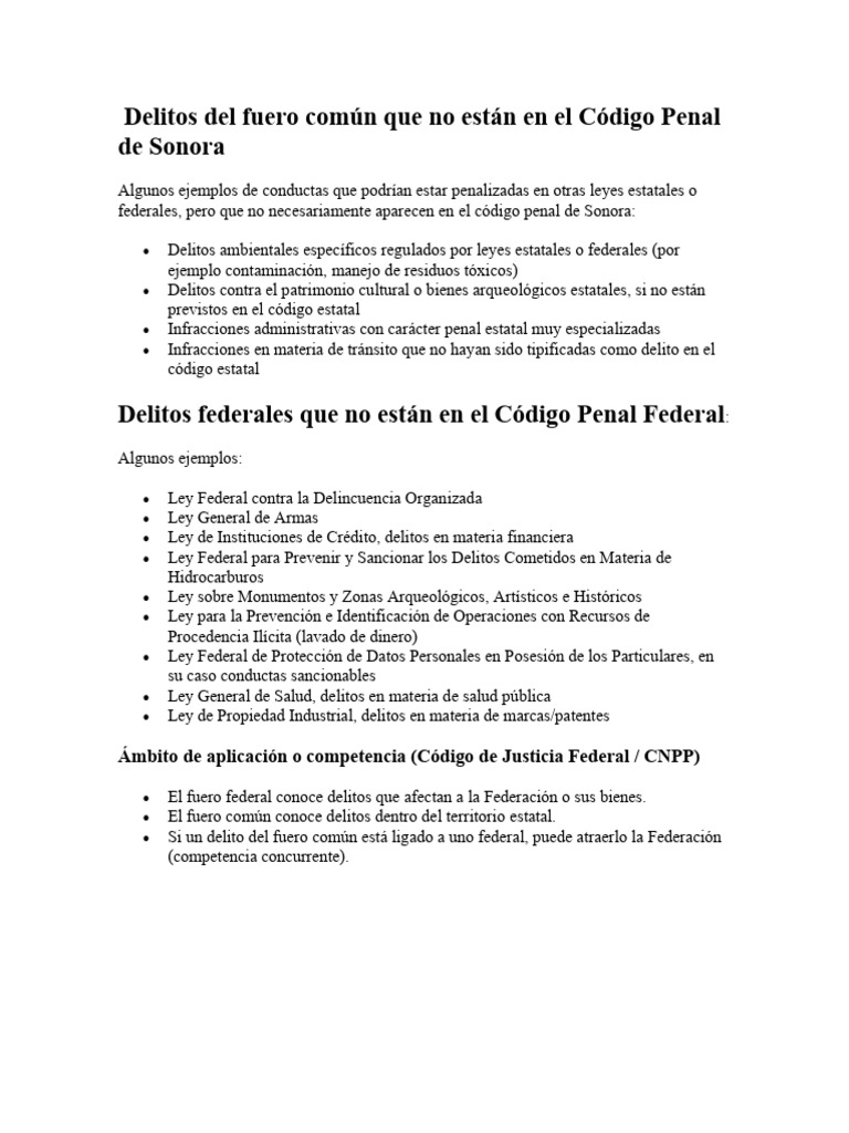 Delitos Del Fuero Común | PDF