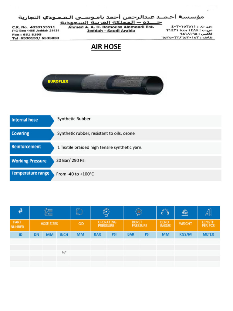 Tds - Air Hose | PDF