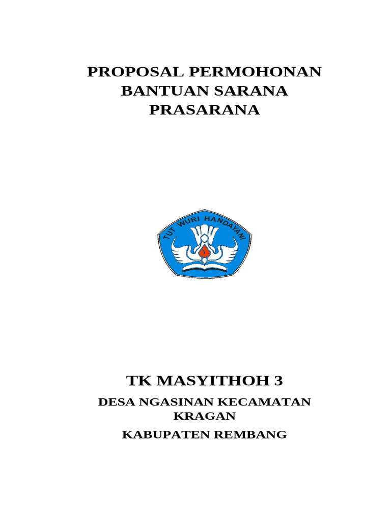 Proposal TK Masyithoh Iv Leptop | PDF