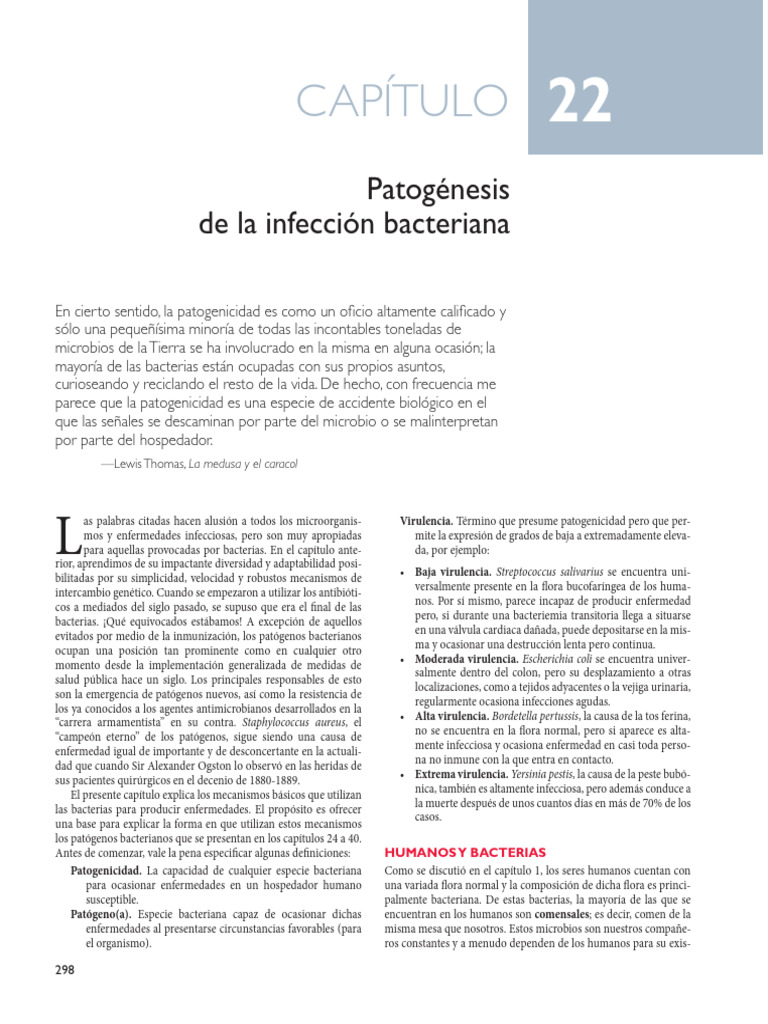 Mecanismos de Patogénesis Bacteriana | PDF | Sistema inmune | Las bacterias