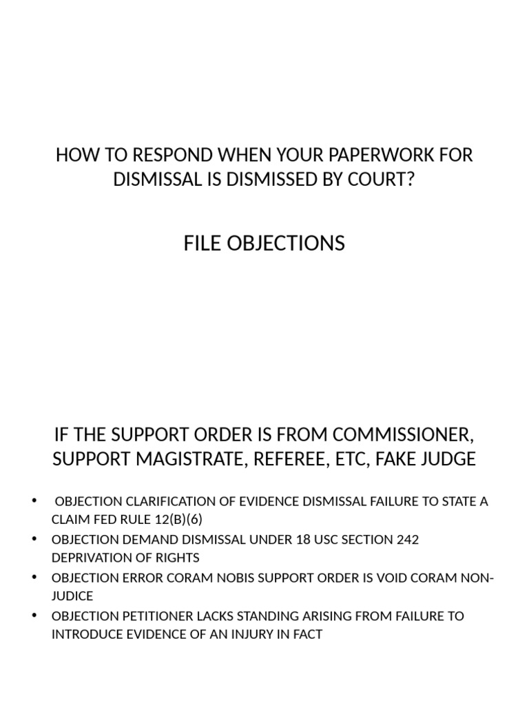 How Do You Respond To Court Denying Your Paperwork | PDF | Law Of The ...