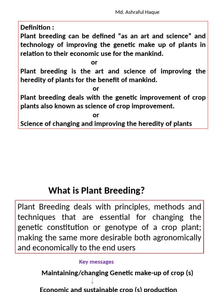 Introduction To Plant Breeding | PDF | Plant Breeding | Wheat