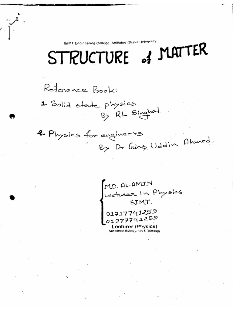 Structure of Matter | PDF