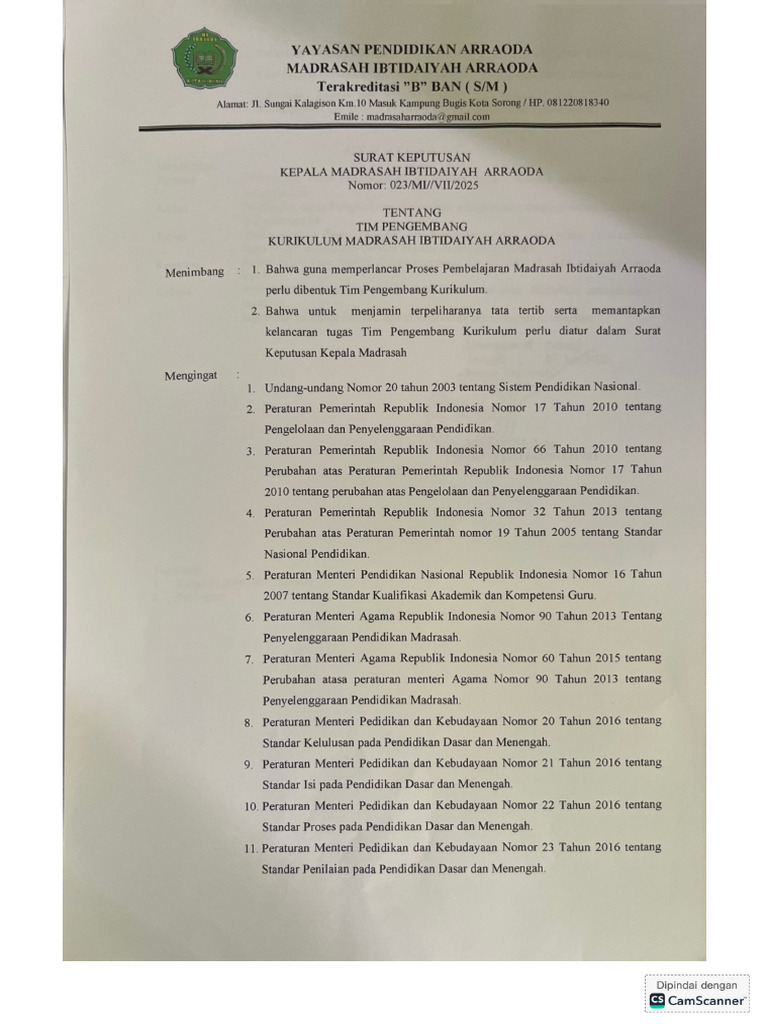 SK Tim Pengembang | PDF