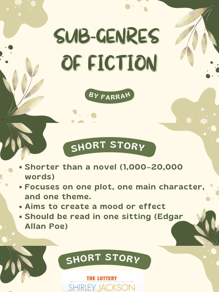 Sub-Genres of Fiction Explained | PDF