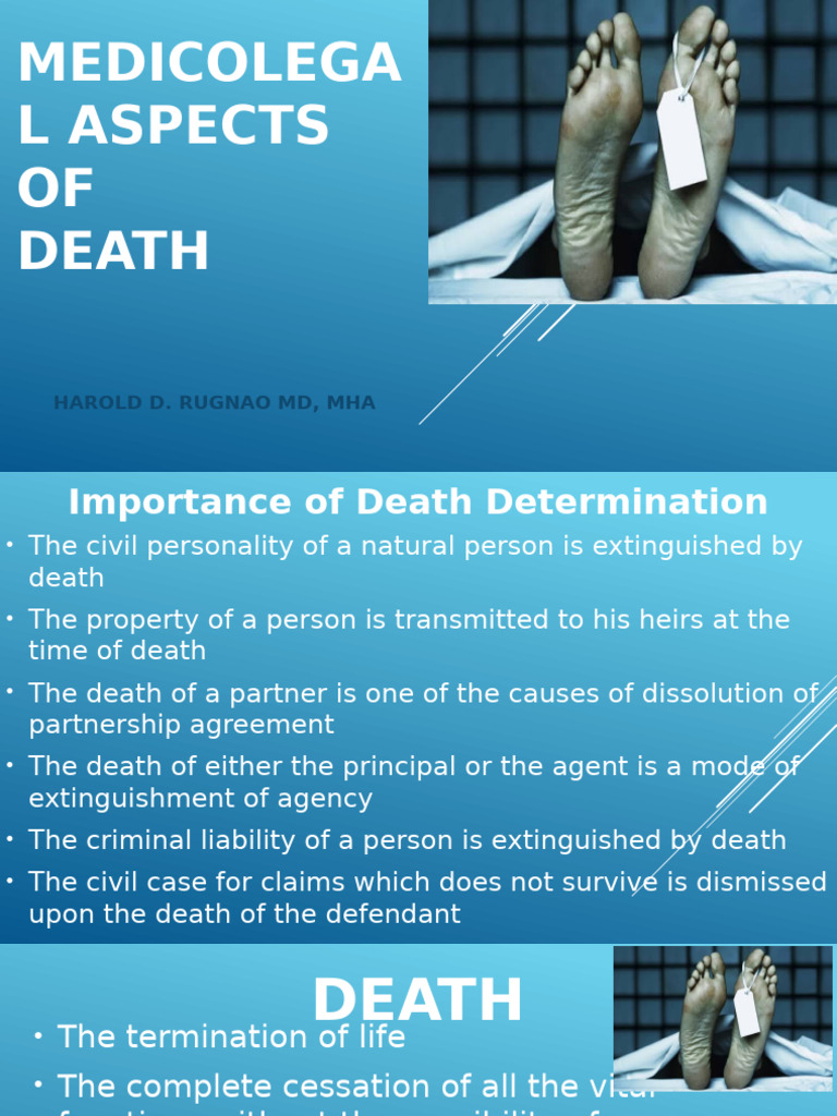 Legal and Medical Aspects of Death | PDF | Decomposition | Death