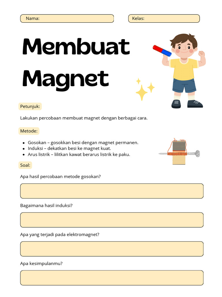 Eksperimen Membuat Magnet dengan 3 Metode | PDF