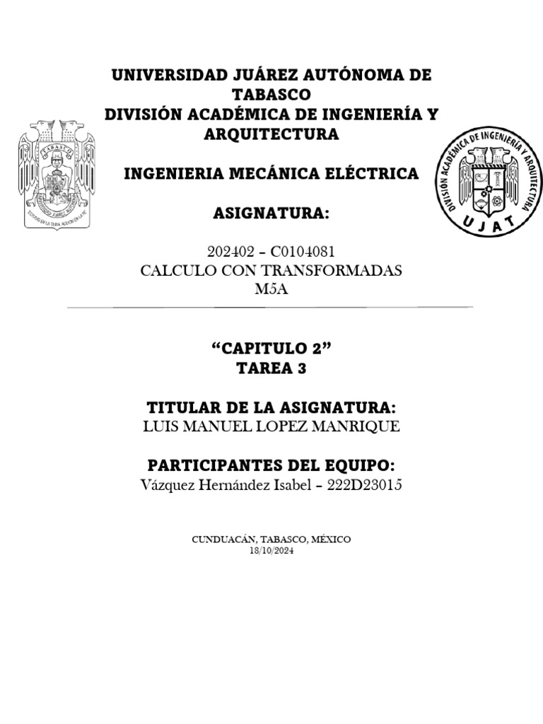 TAREA 3 CALCULO CON TRANSFORMADAS | PDF | Integral | Conceptos matemáticos