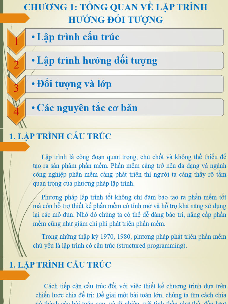 Chuong 1 Tong Quan Ve Lap Trinh Huong Doi Tuong | PDF