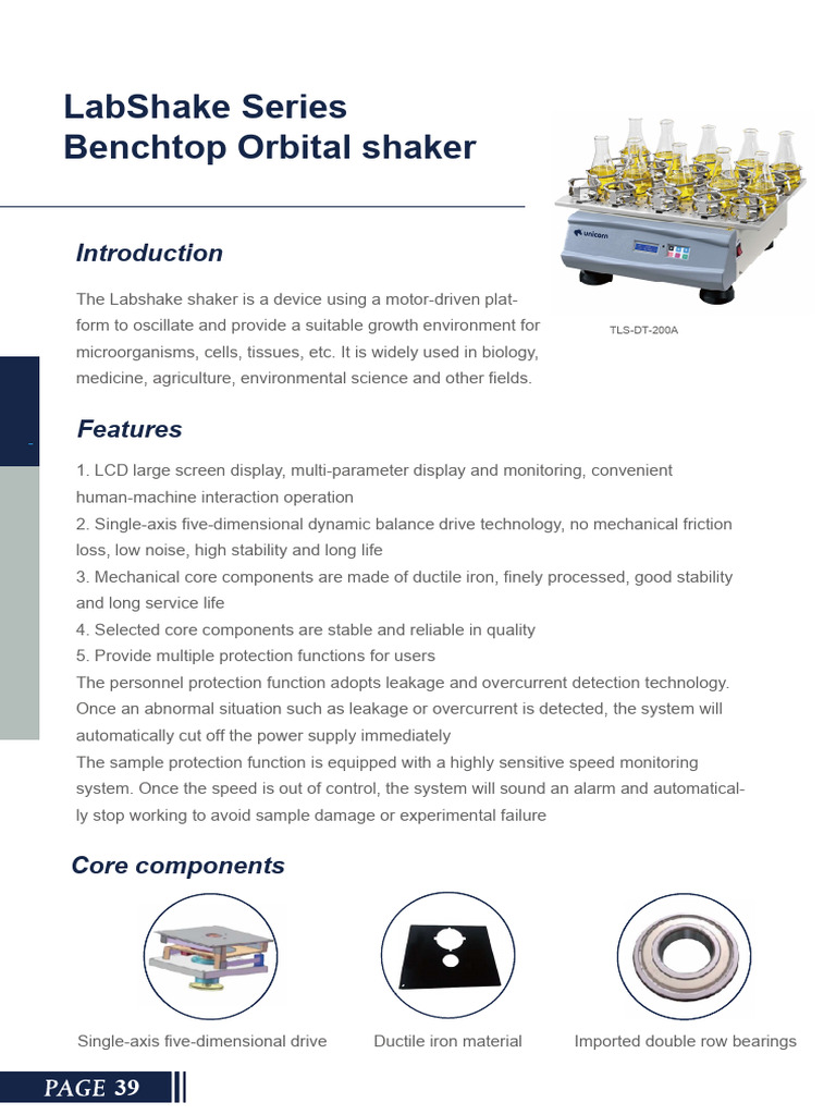 LabShake Benchtop Shaker Overview | PDF | Clock | Manufactured Goods