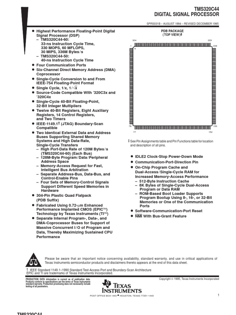Tms 320 C 44 | PDF | Input/Output | Instruction Set