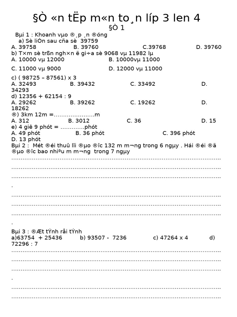 De on He Lop 3 Len Lop 4 (Repaired) | PDF
