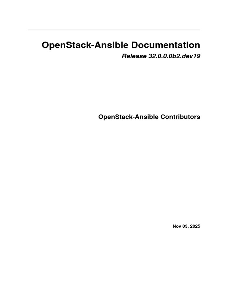 Openstack Ansible | PDF | Open Stack | Command Line Interface