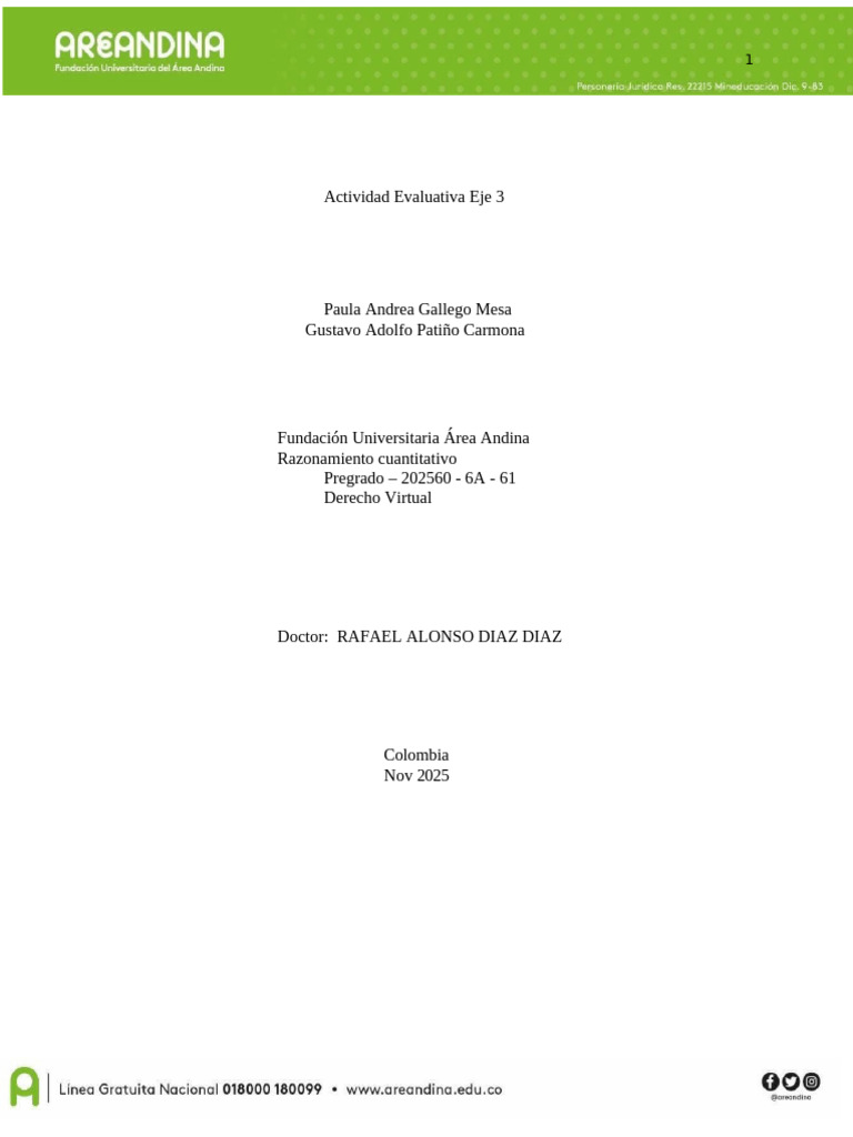 Eje 3 RAZONAMIENTO MATEMATICO | PDF