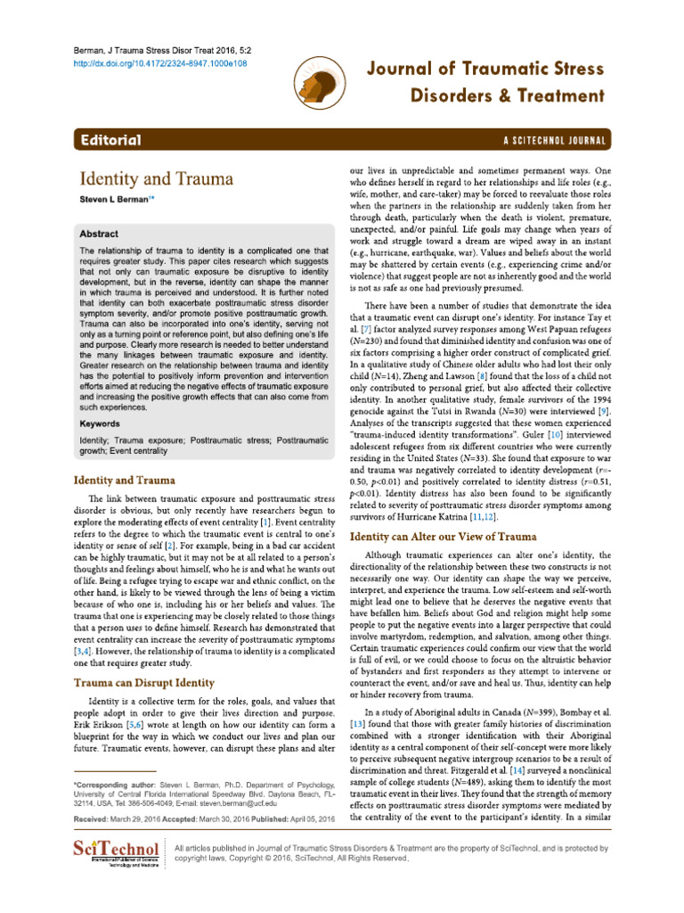 Trauma and Identity | PDF
