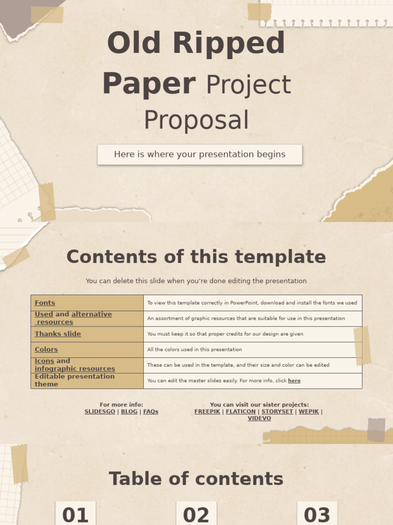 Old Ripped Paper Project Proposal Guide | PDF | Planets | Solar System