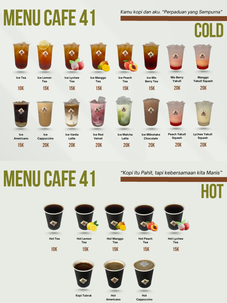 Menu Cafe 41 | PDF