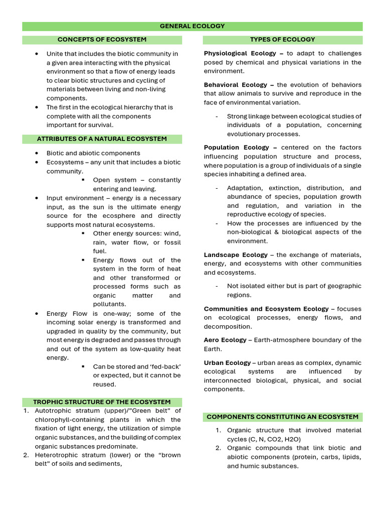 Understanding Ecosystems and Ecology | PDF | Ecology | Ecosystem