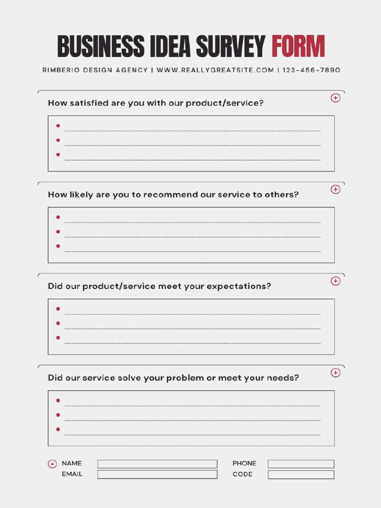 Sample Survey Form | PDF