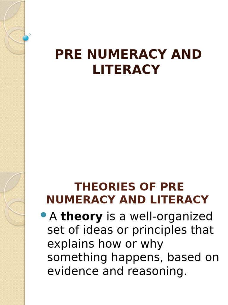 Pre Numeracy and Literacy | PDF | Montessori Education | Literacy