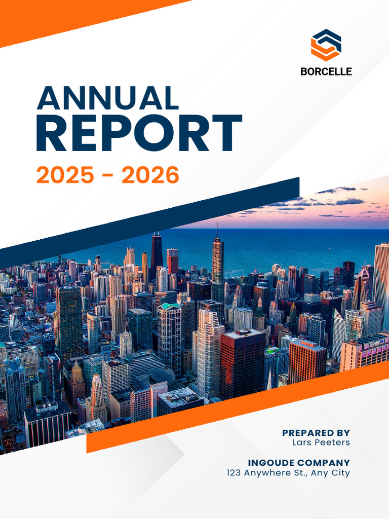 Orange and Blue Modern Annual Report A4 PDF | PDF