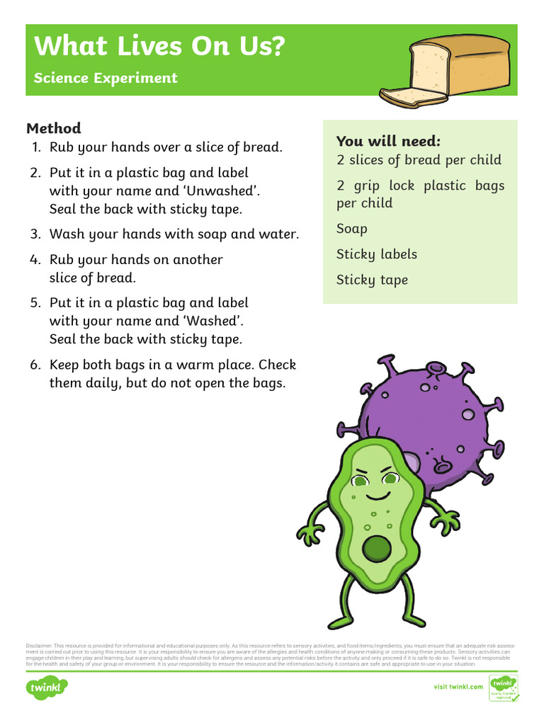 Hand Hygiene Science Experiment | PDF