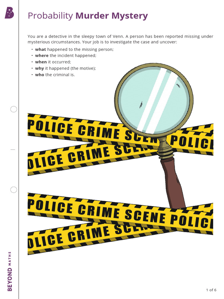 Probability Murder Mystery Investigation | PDF | Probability