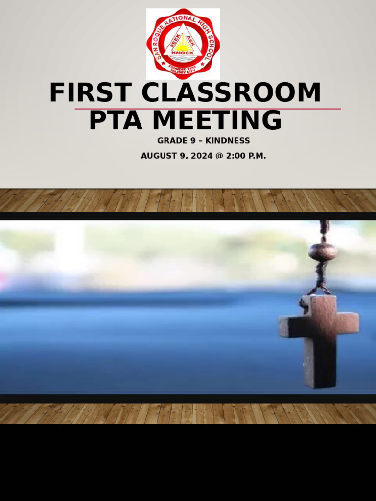 First Classroom Pta Meeting 2024-2025 | PDF | Adolescence | Behavioural ...