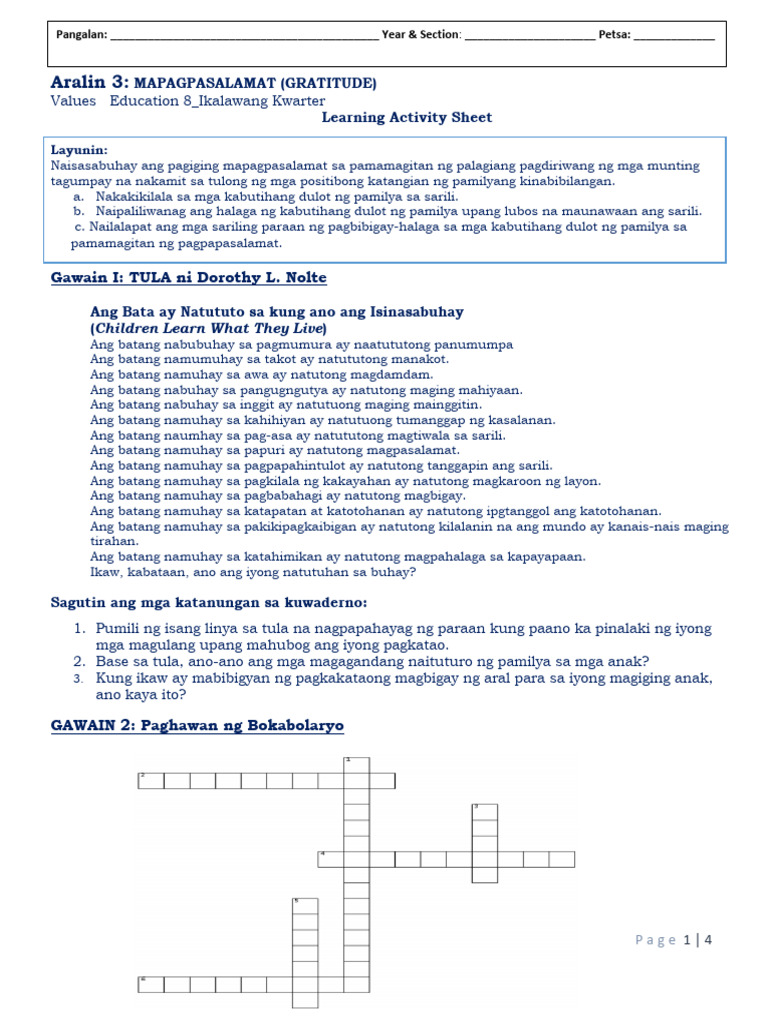2ndQ Aralin 3 - LAS | PDF