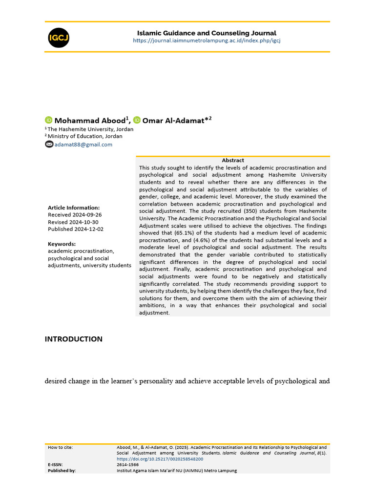 Omar+Al Adamat | PDF | Procrastination | Professional Skills