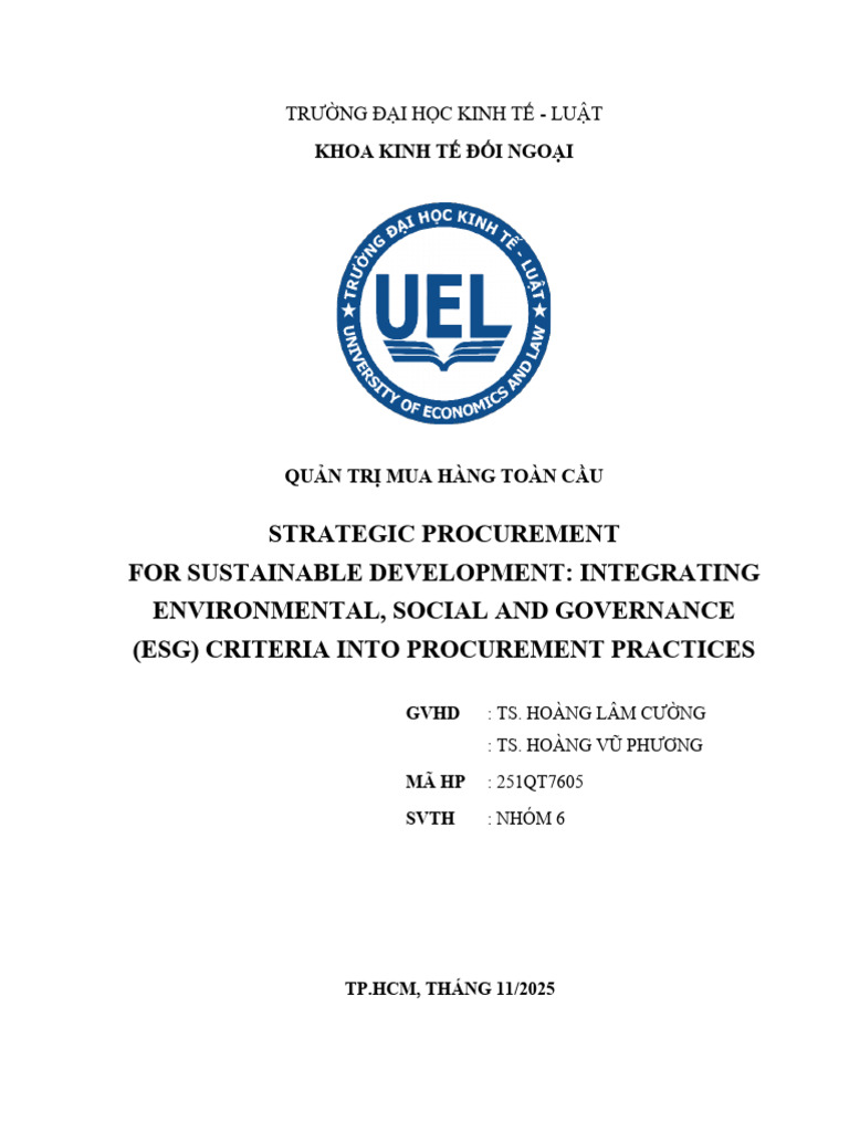 Global Procurement Management Group 6 | PDF