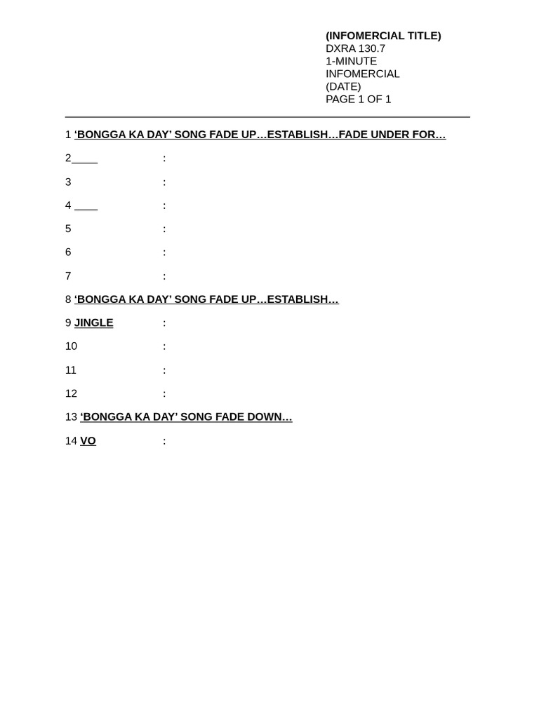 Info Sample Template | PDF