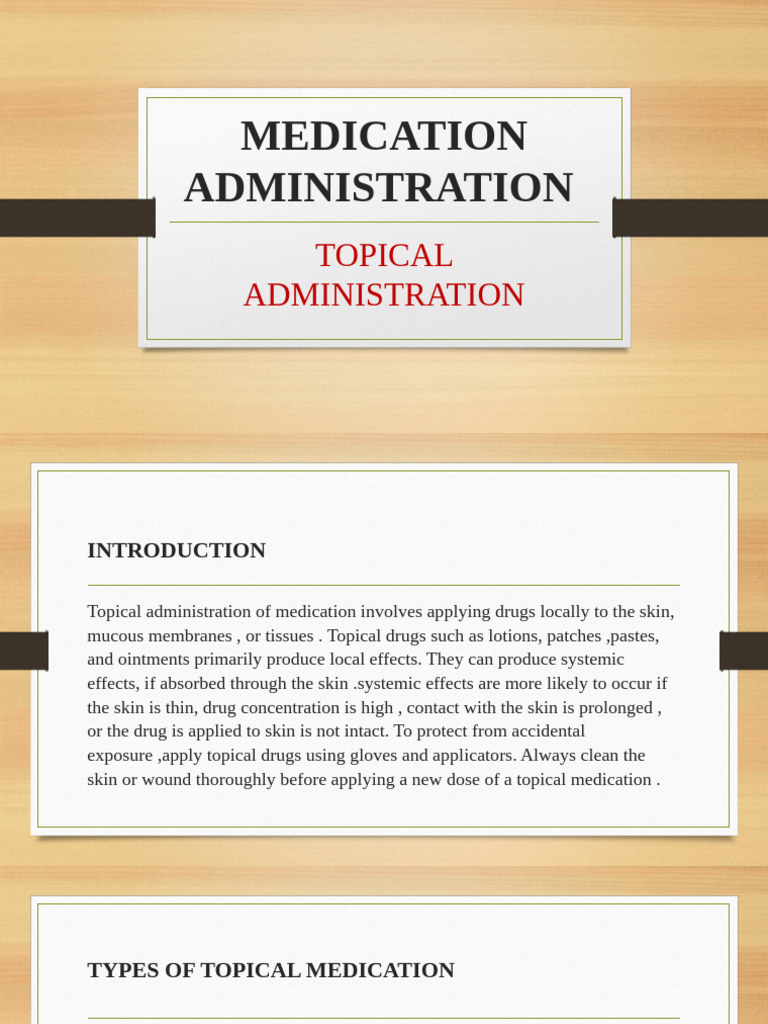 Topical Medication Administration Guide | PDF | Respiratory Tract ...