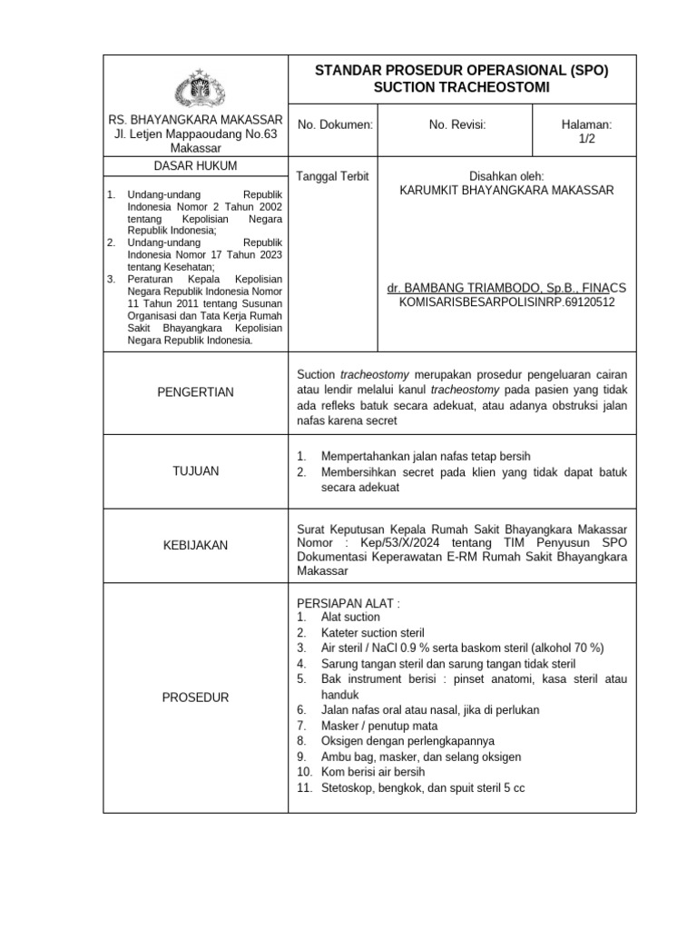 Spo Suction Tracheostomi Fix | PDF