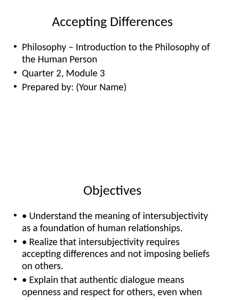 Accepting Differences PPT | PDF