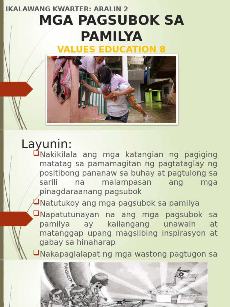 2ndq Aralin 2_mga Pagsubok Sa Pamilya | PDF