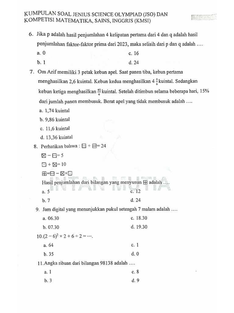 Soal Kmsi | PDF