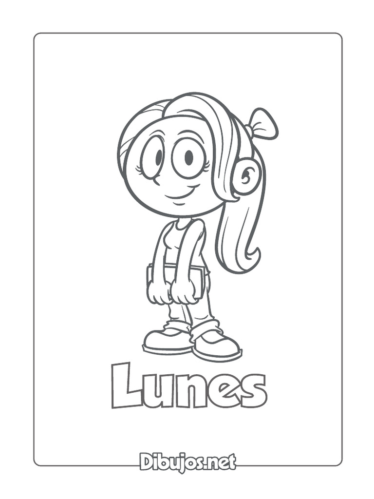 Dibujo de Lunes para Colorear | PDF