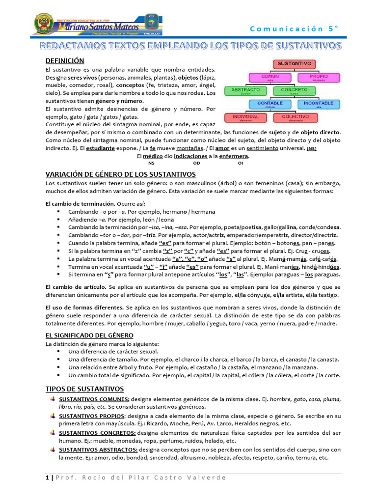 5ABC EA-04 Sustantivo y Artículo | PDF | Sustantivo | Adjetivo
