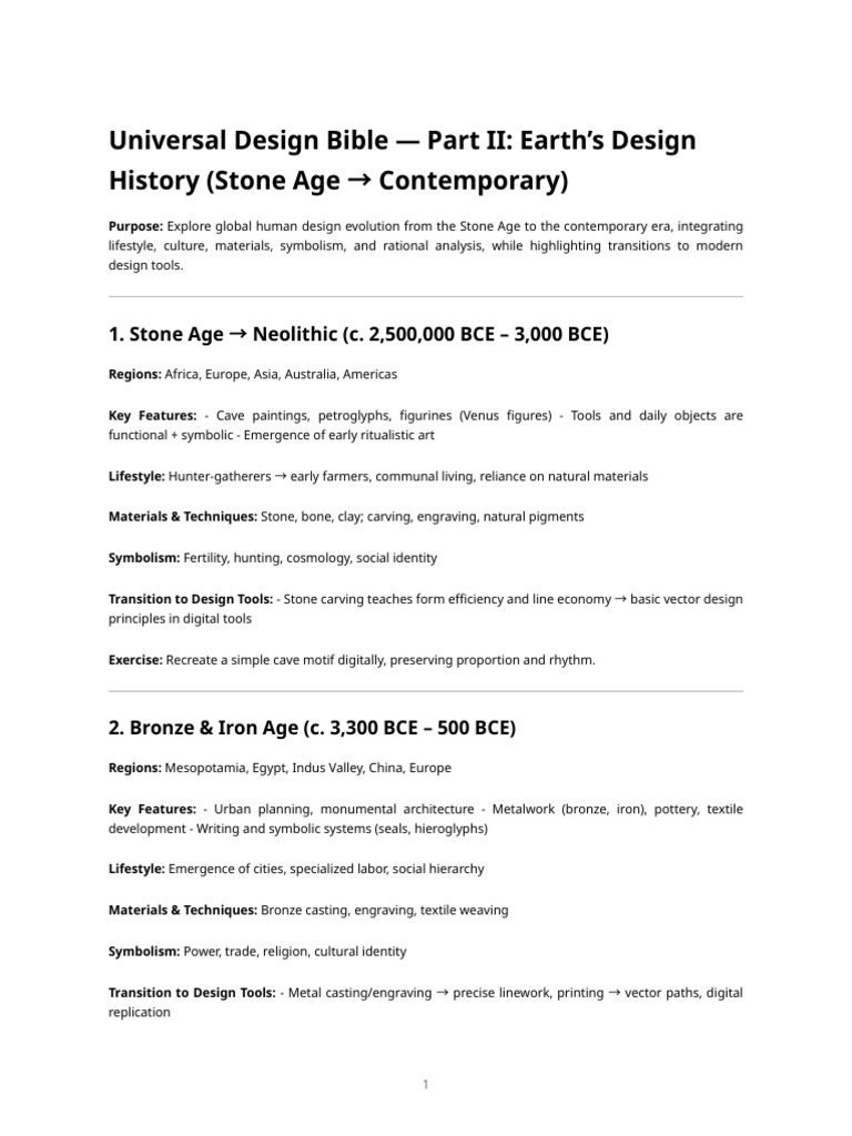 Universal Design Bible - Part II Earth Design History | PDF | Tile ...