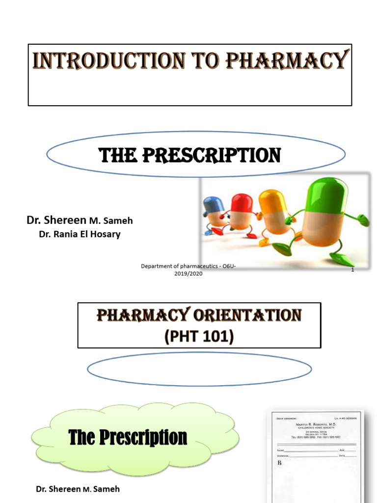 Chapter 2-The Prescrption | PDF | Medical Prescription | Pharmacy