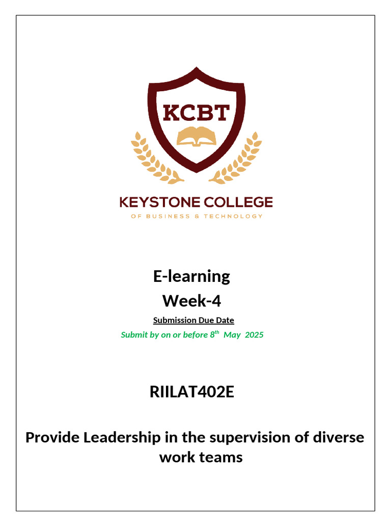 E-learning Submission: Leadership Tools Explained | PDF