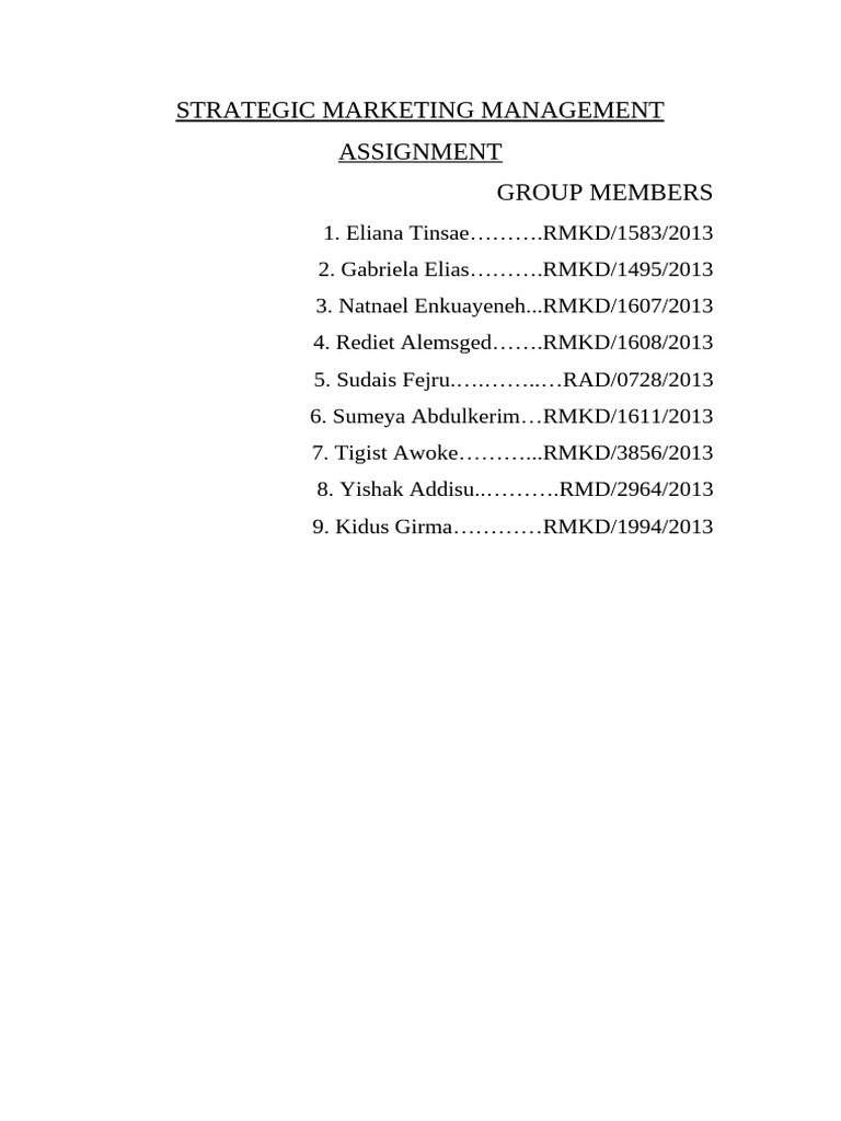 Case 3 Strategic Marketing Management Assignment - 54481698 | PDF